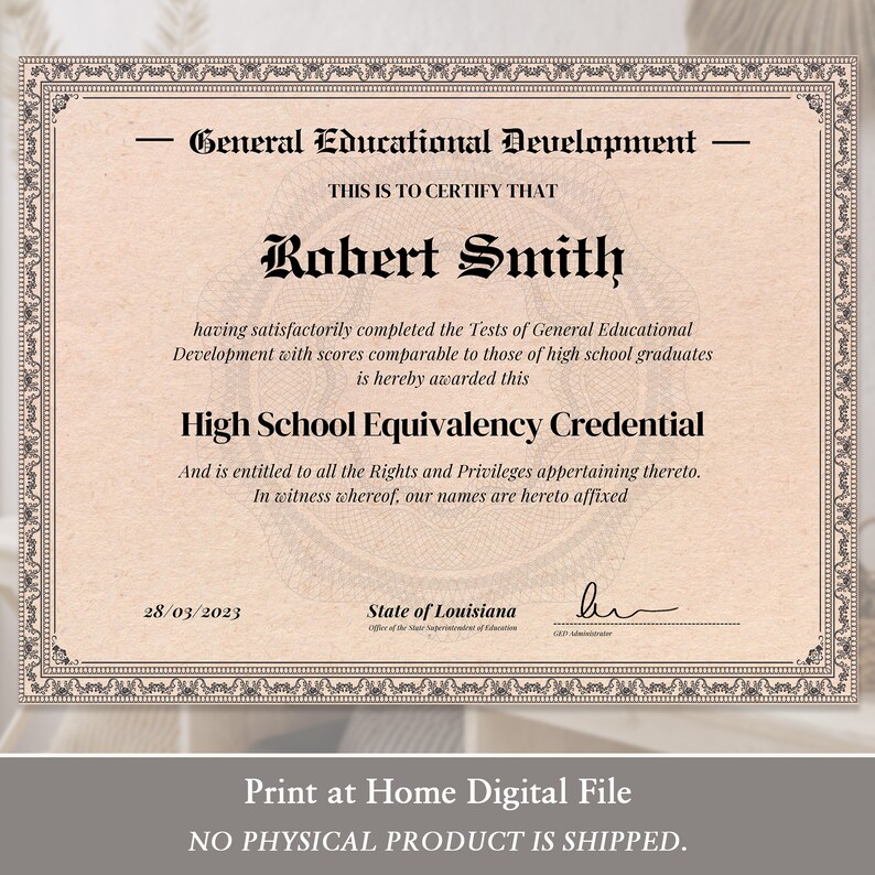 GED Diploma Editable High School Diploma College Diploma Fake GED Diploma - Etsy