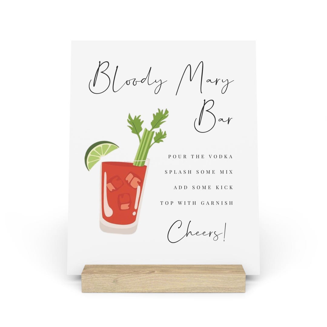 Bloody Mary Bar Printable Sign for Any Event - Etsy