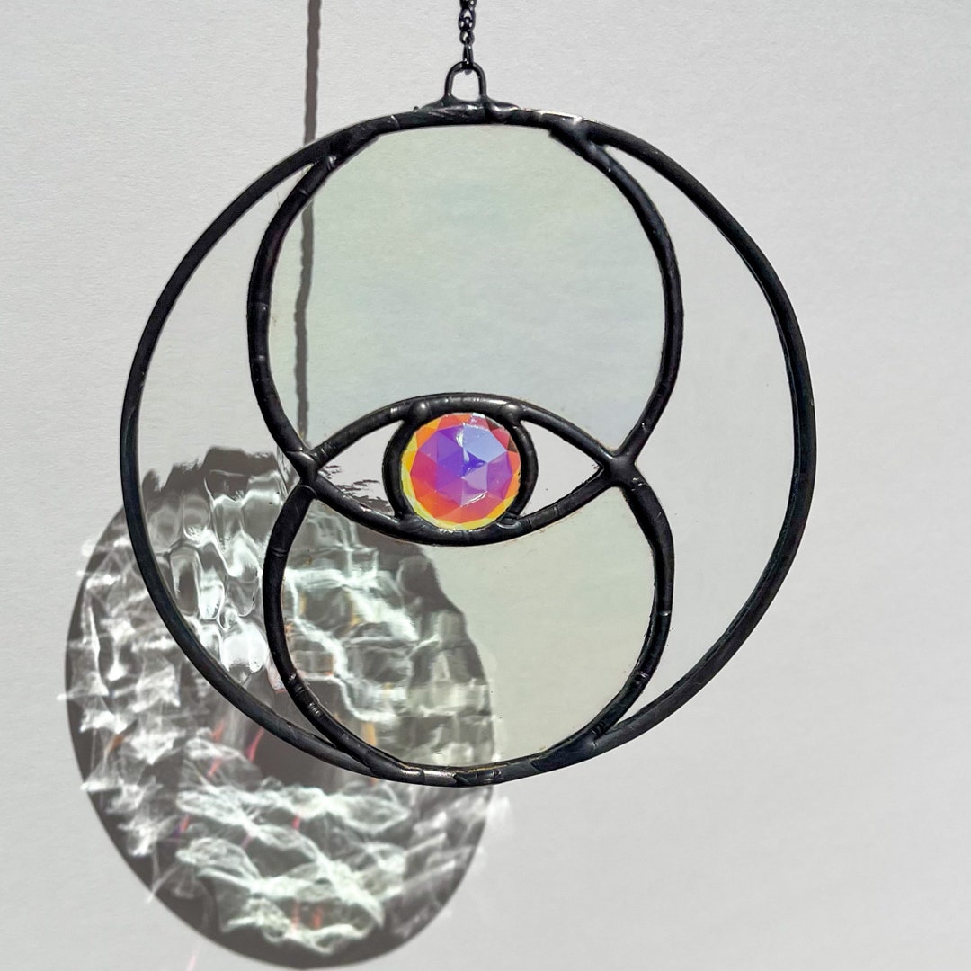Stained Glass Suncatcher Eye of Elena Throne of Glass 3 Faced Goddess ...