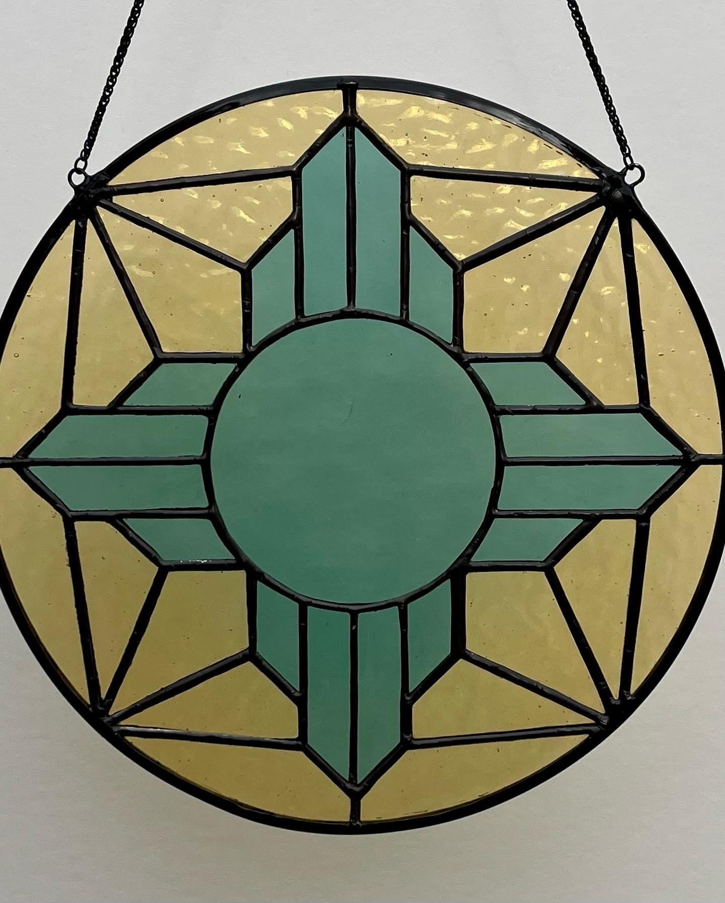 MADE TO ORDER: Zia #1. Stained Glass Suncatcher Zia Symbol New Mexico ...