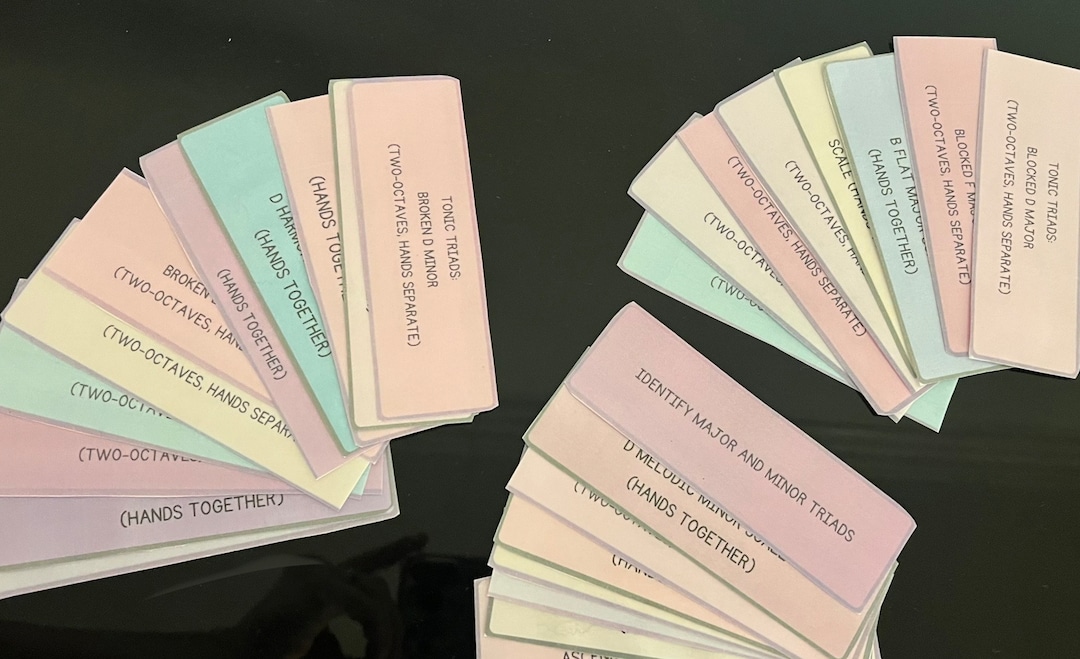 Printable Piano Flashcards- Level 3 Technical Requirements for Royal ...