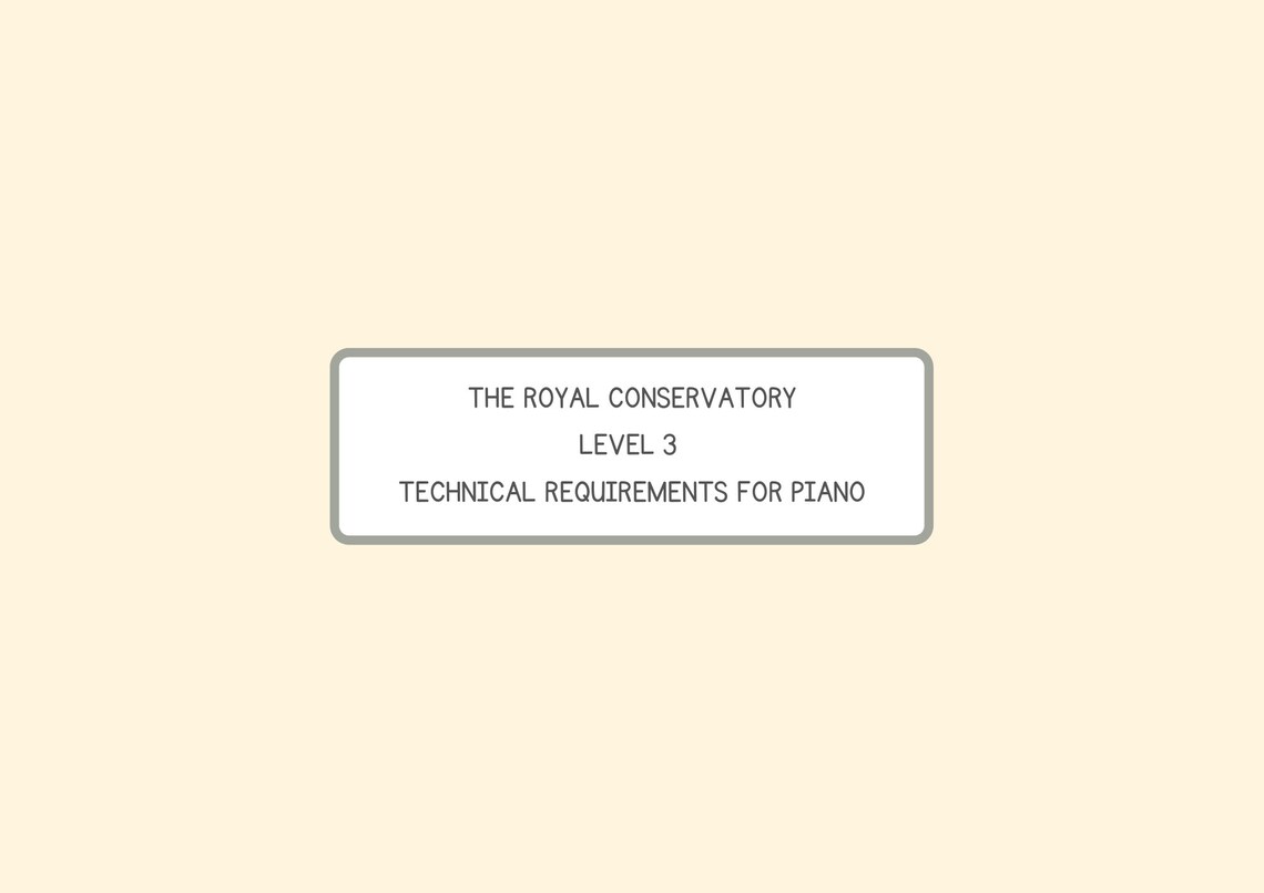 Printable Piano Flashcards- Level 3 Technical Requirements for Royal ...