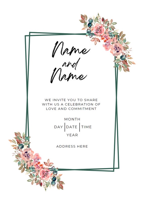 Blank Invitation Card