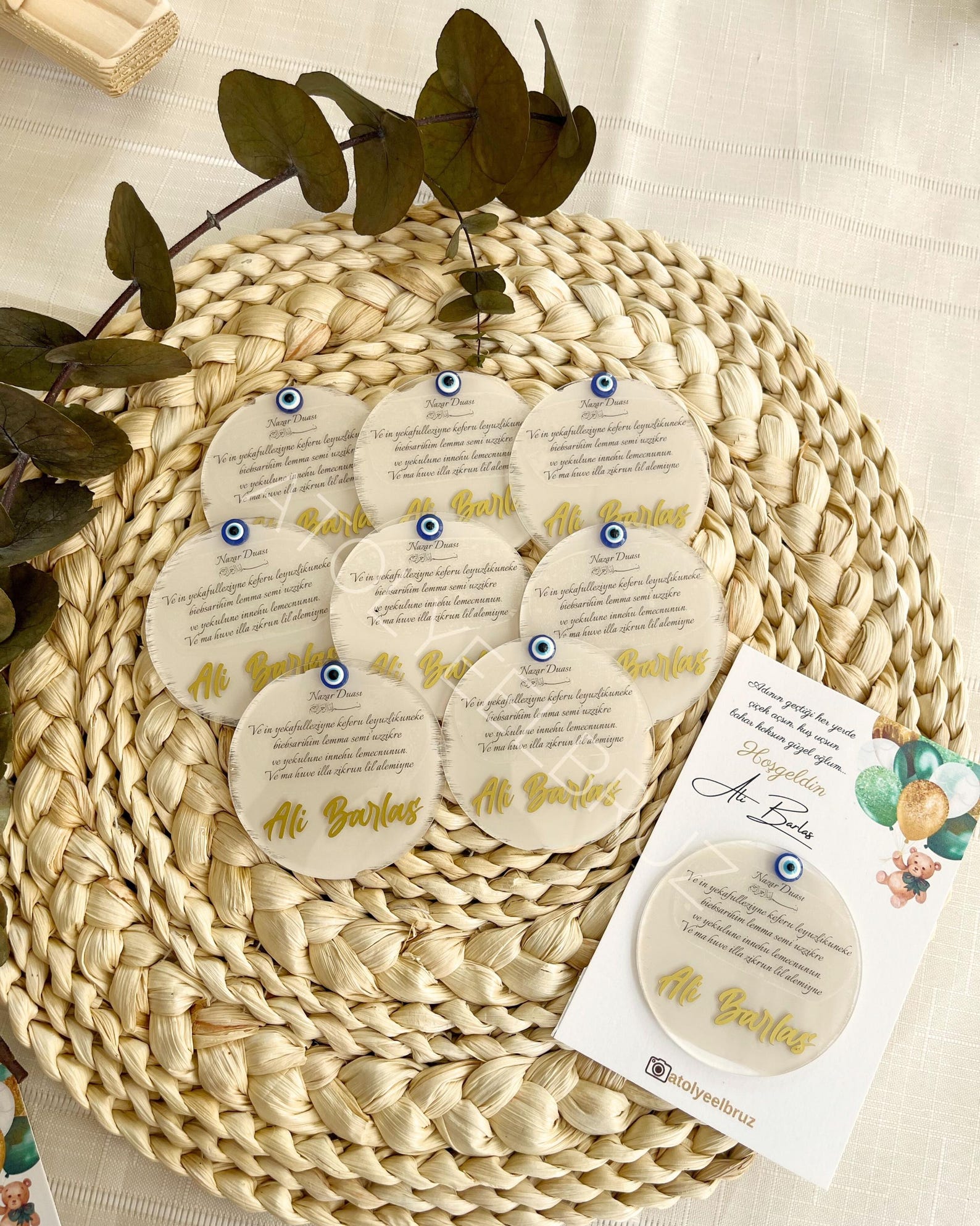 İslamic Baby Shower,evil Eye Prayer Favors,newborn Baby Gift, Mawlid ...