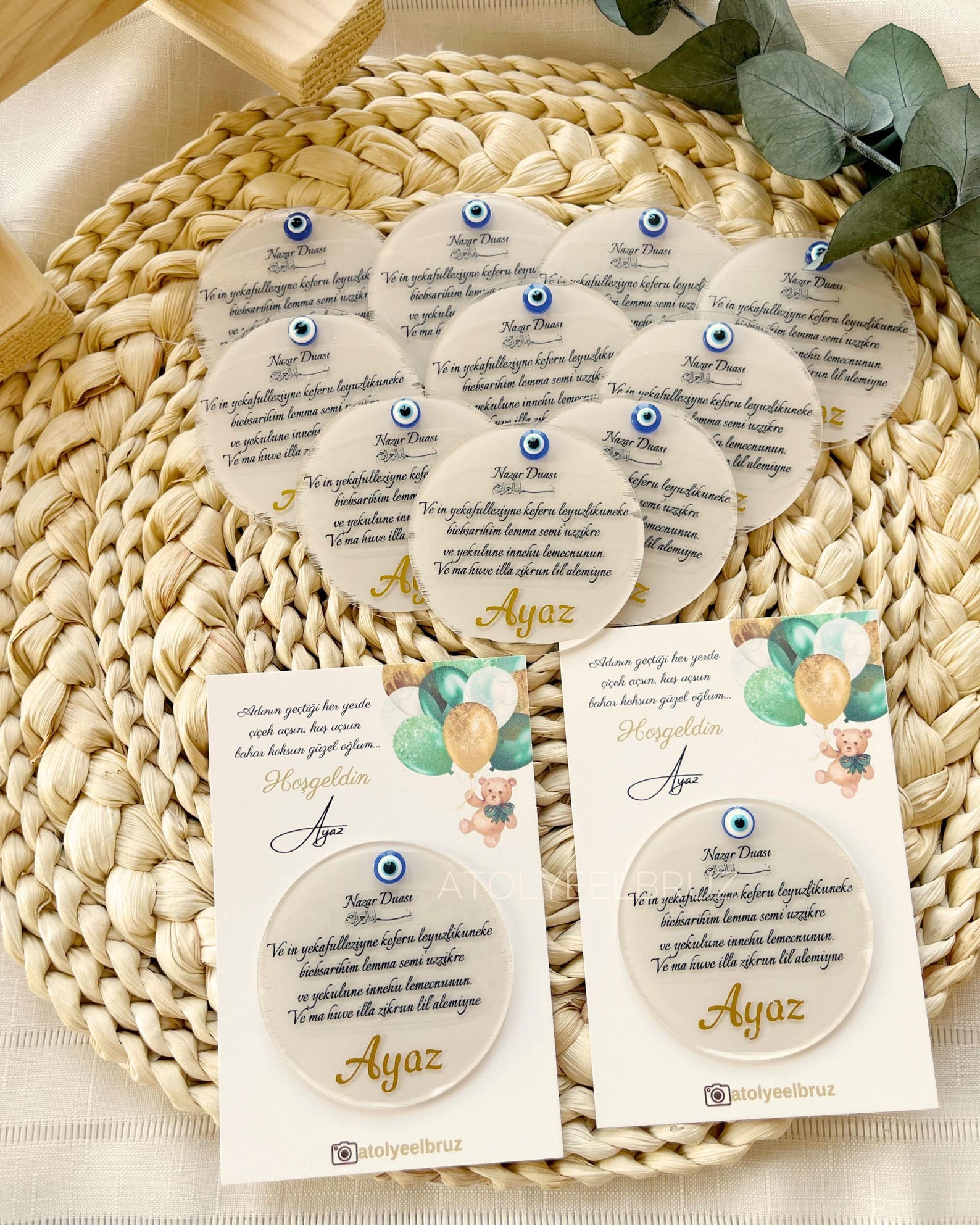 İslamic Baby Shower,evil Eye Prayer Favors,newborn Baby Gift, Mawlid ...