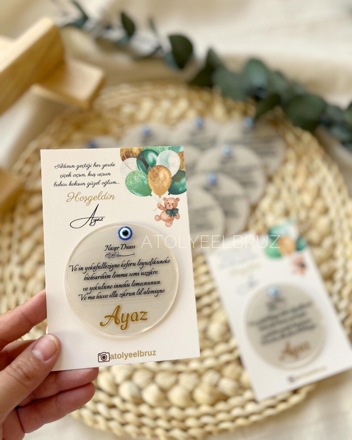 İslamic Baby Shower,evil Eye Prayer Favors,newborn Baby Gift, Mawlid ...