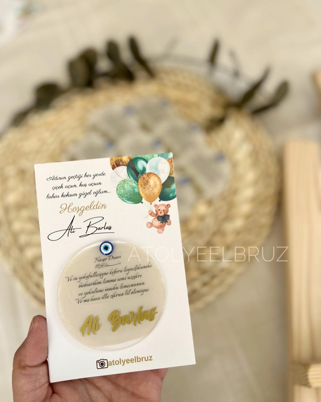 İslamic Baby Shower,evil Eye Prayer Favors,newborn Baby Gift, Mawlid ...