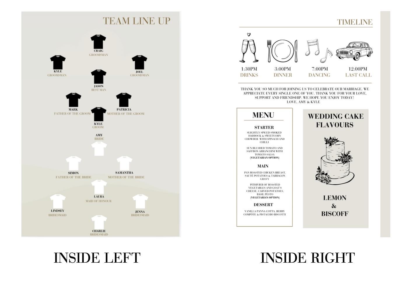 Football Matchday Wedding Program Template, Editable Wedding Football ...