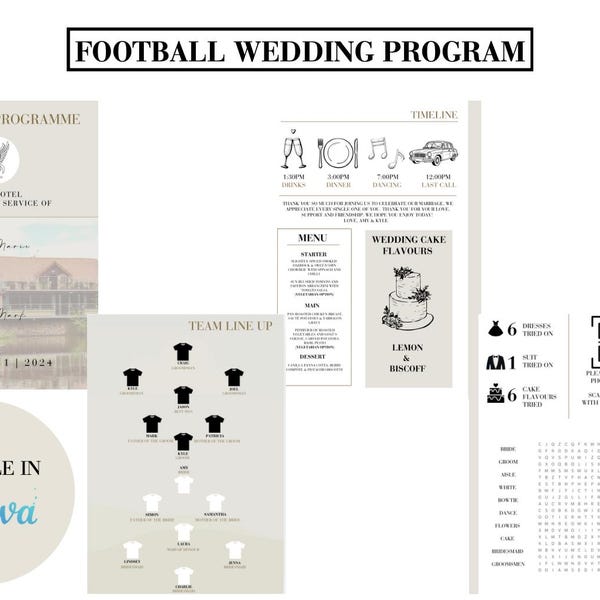 Football Wedding - Etsy