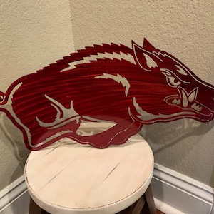 Running Razorback Metal Art - Etsy