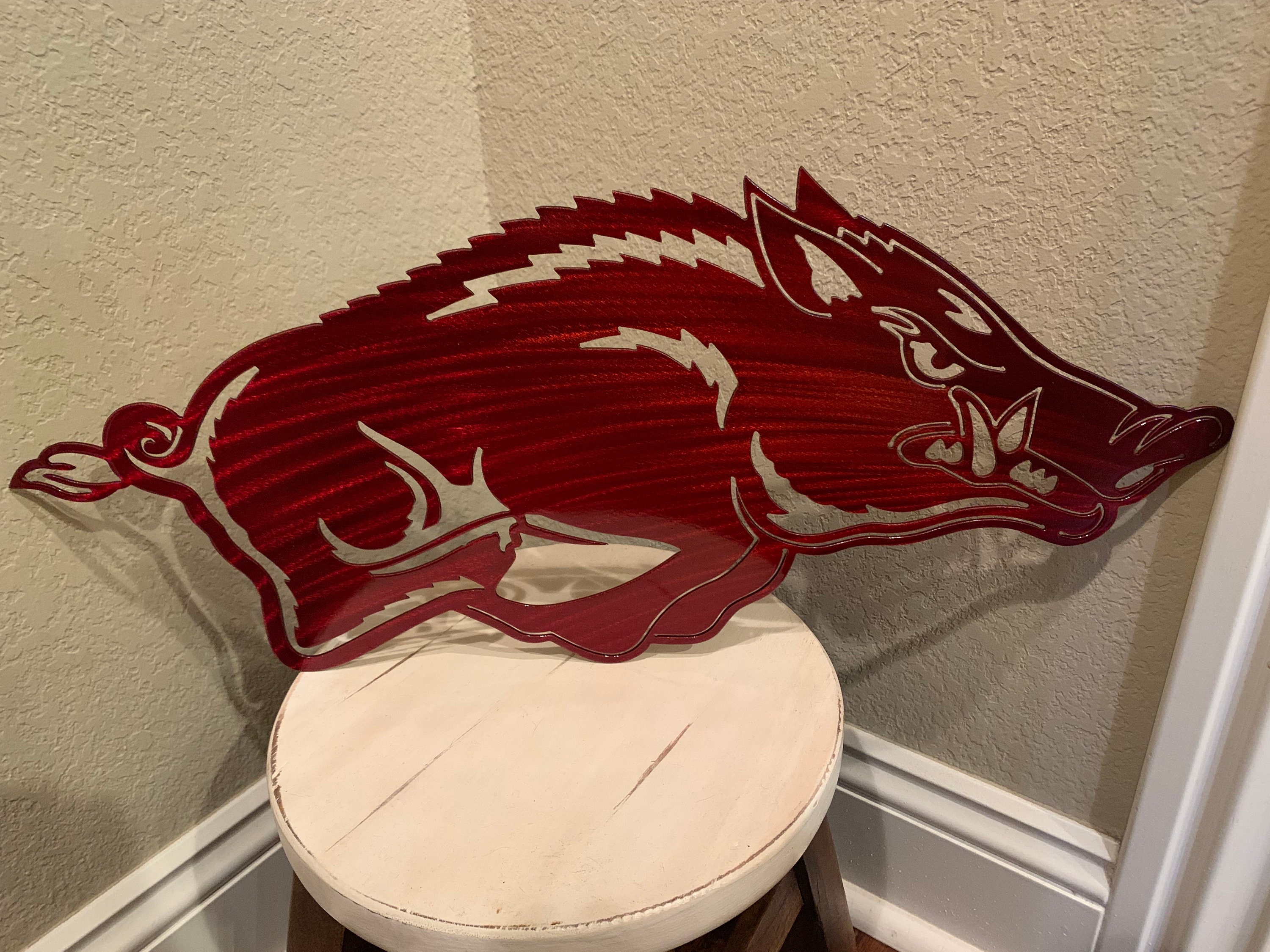 Running Razorback Metal Art - Etsy