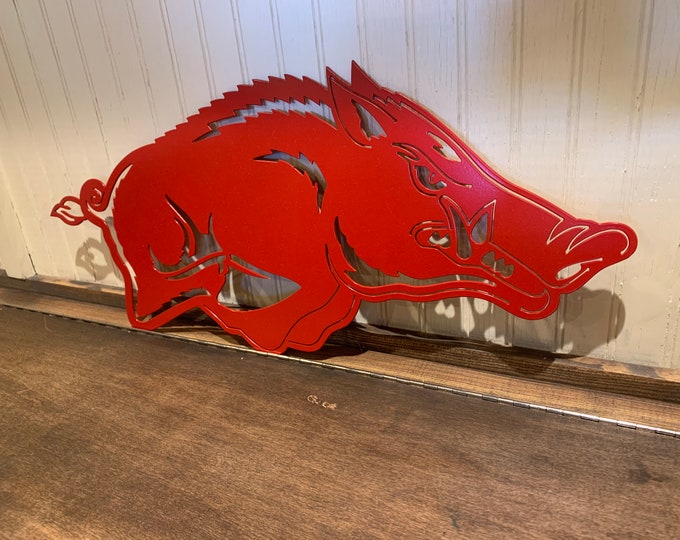 Running Razorback Metal Art - Etsy
