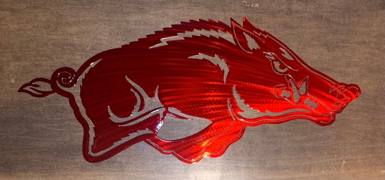 Running Razorback Metal Art - Etsy