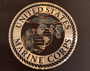 US Marine Corps Metal Sign -- Authorized Seller for USMC Logo -- USMC ...
