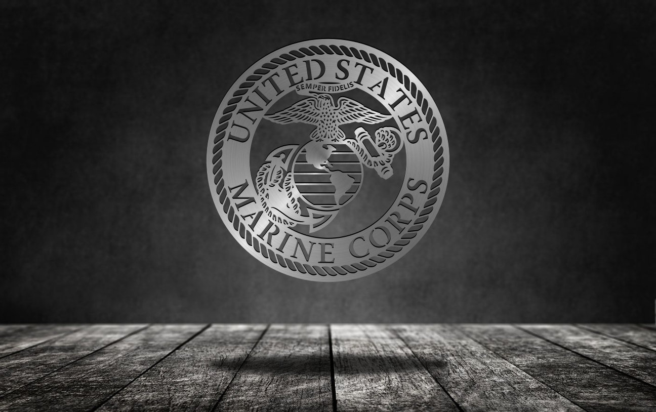 USMC Logo Metal Art - Etsy