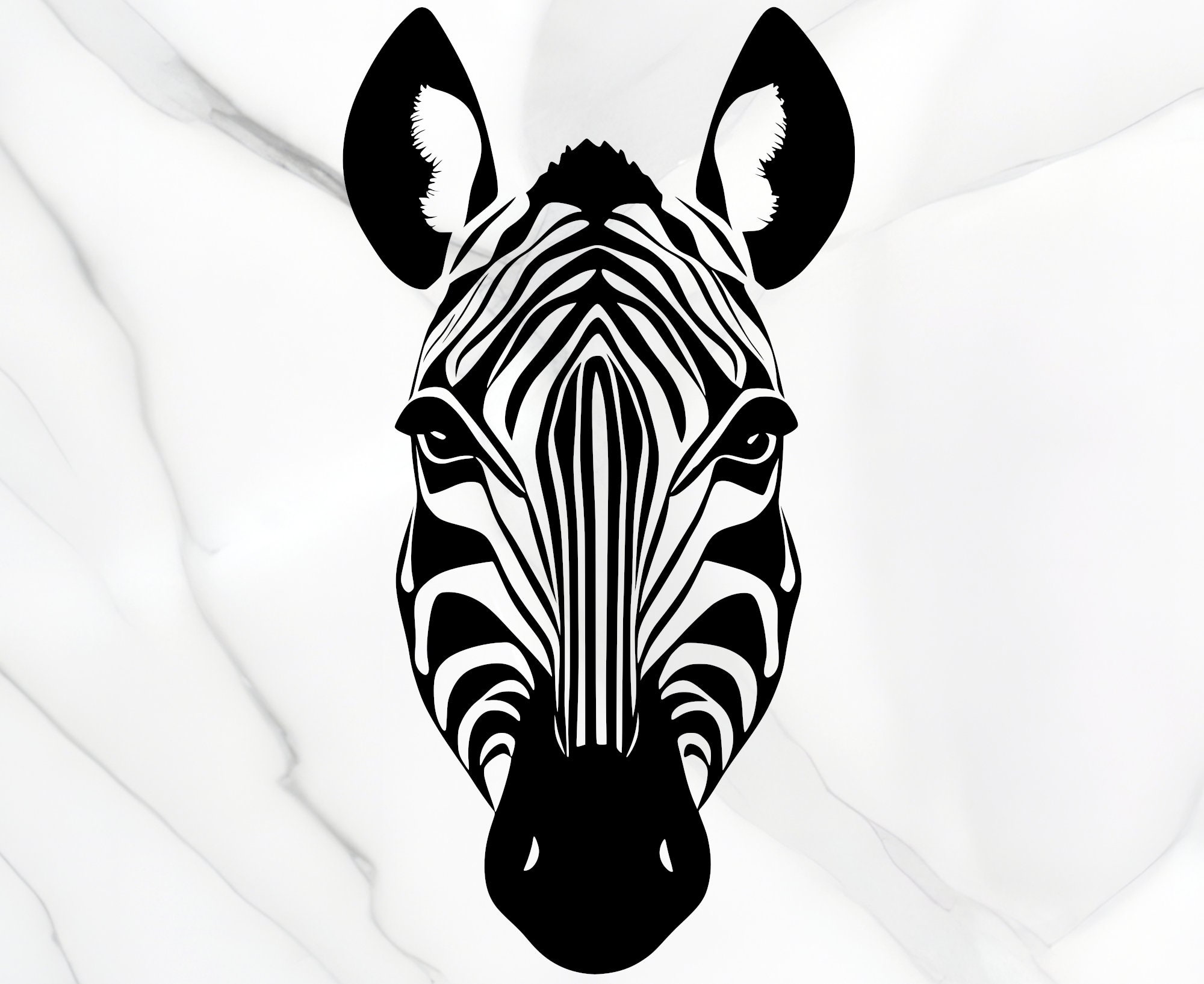 Zebra Face Outline