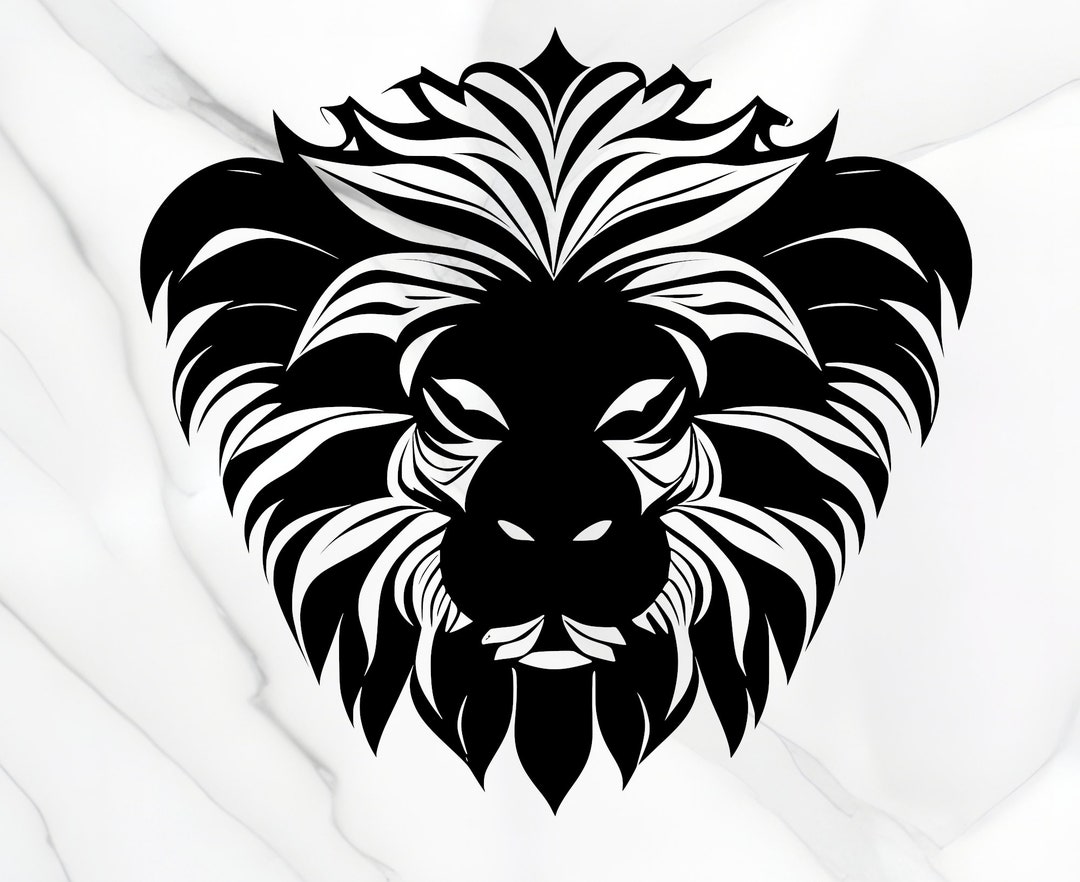 Animal Clip Art: Lion Head 1 SVG Lion SVG Tribal Lion Art Lion Clipart ...