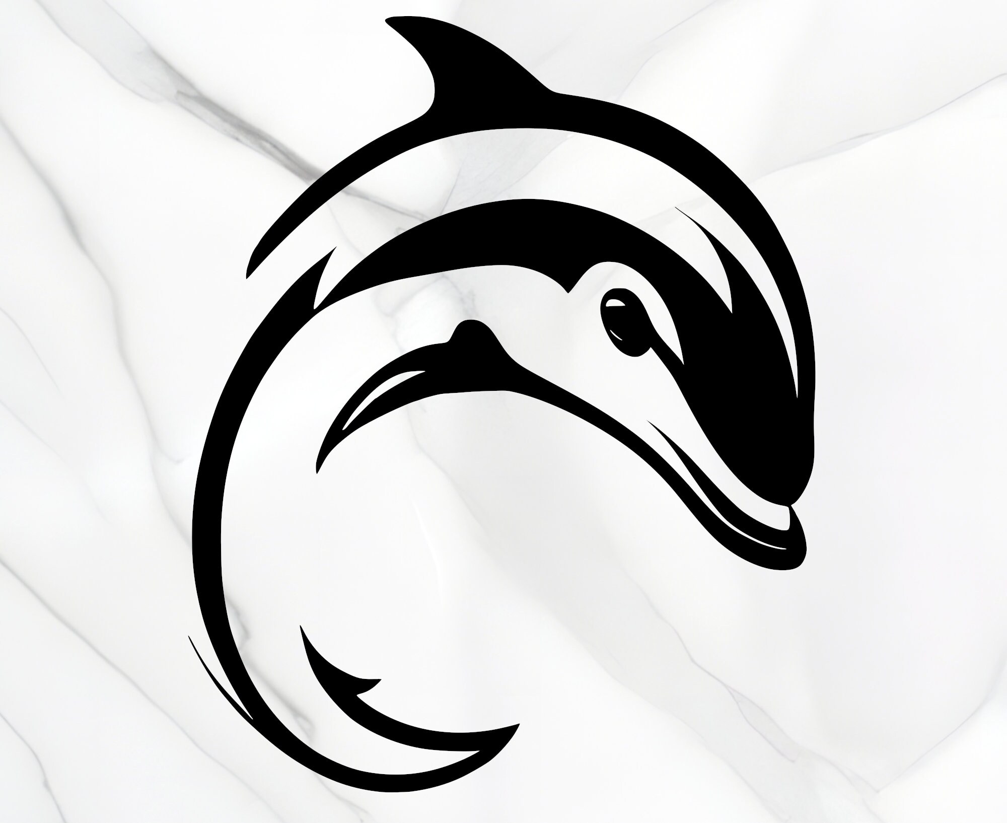 Tribal Dolphin Stencil