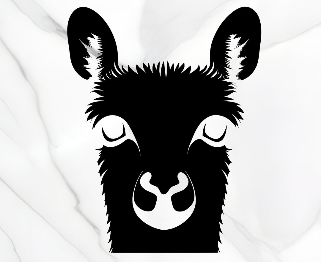 Animal Clip Art: Alpaca Head 1 SVG Alpaca Art Tribal Alpaca Art Alpaca ...
