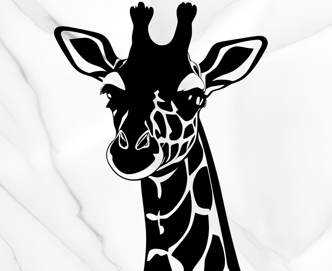 Animal Clip Art: Giraffe Head 1 SVG African Giraffe Tribal Giraffe Art ...