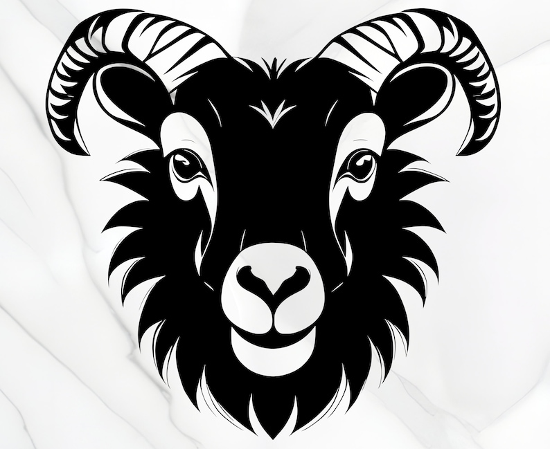 Animal Clip Art: Ram Head 1 SVG Ram SVG Ram Goat Art Ram Clipart Ram ...