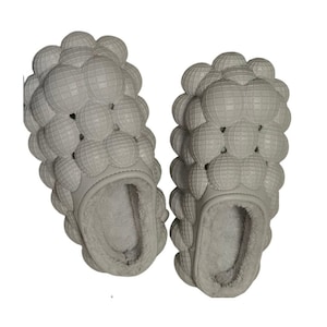 Stylish Bubble Slides With Fur - Etsy