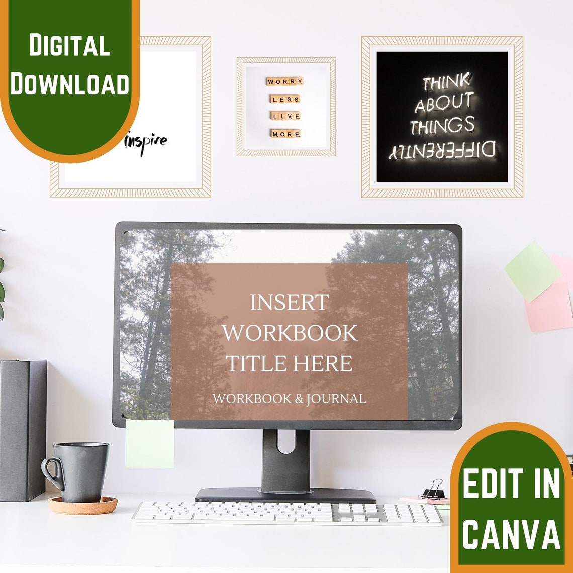 Fully Editable Workbook Canva Template Canva Journal Template Editable ...