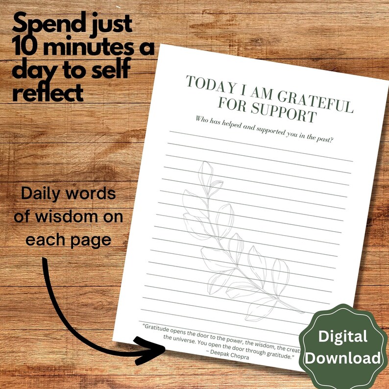 21 Day Gratitude Journal Printable Appreciation Awareness Blessed ...