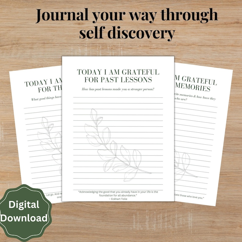 21 Day Gratitude Journal Printable Appreciation Awareness Blessed ...