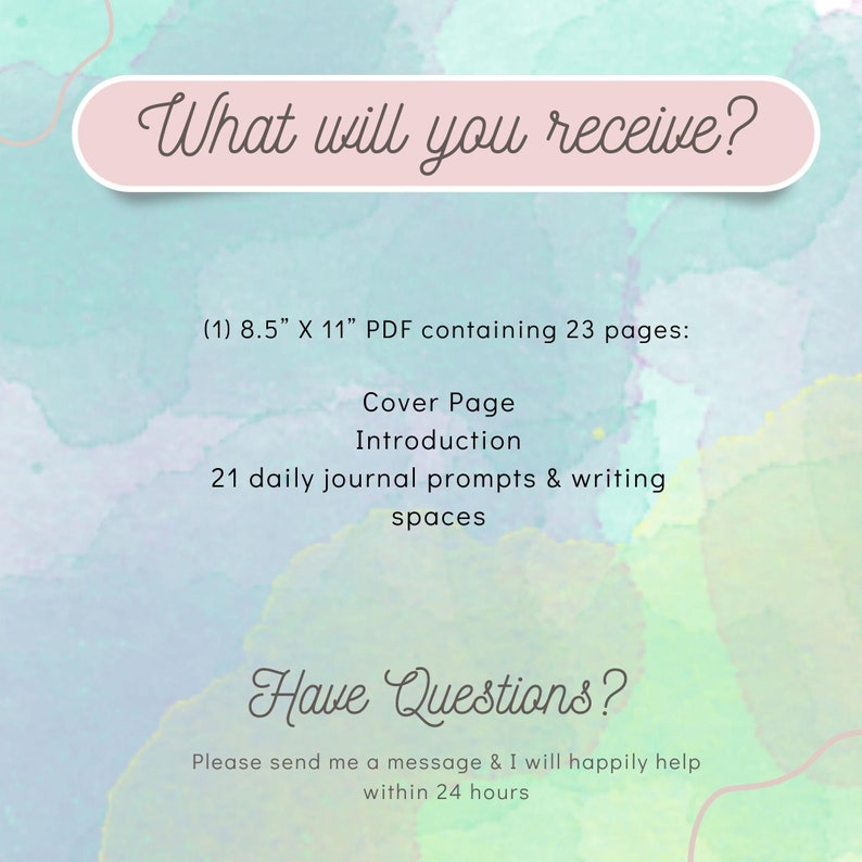 21 Day Gratitude Journal Printable Appreciation Awareness Blessed ...