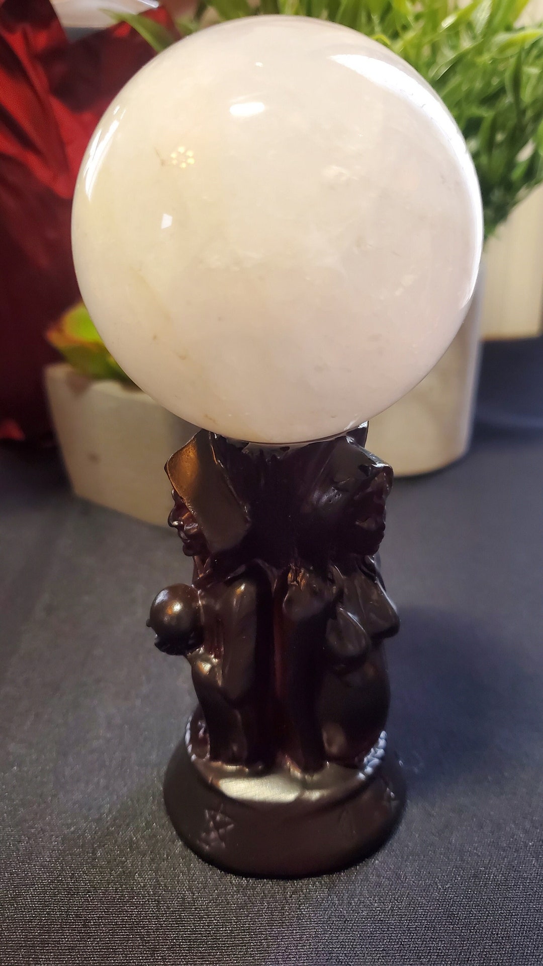 A Beautiful Large Milky Quartz Sphere - Enhance Intelligence and Mental ...