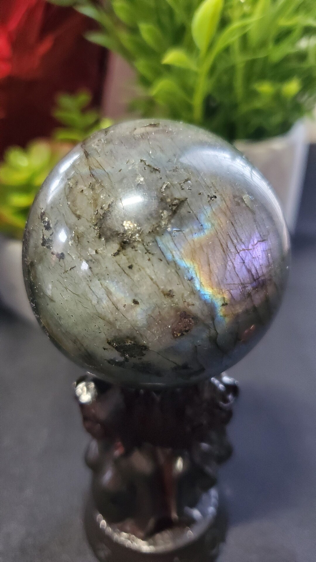 A Stunning Labradorite Crystal Sphere With Flashes of Blue Truly ...