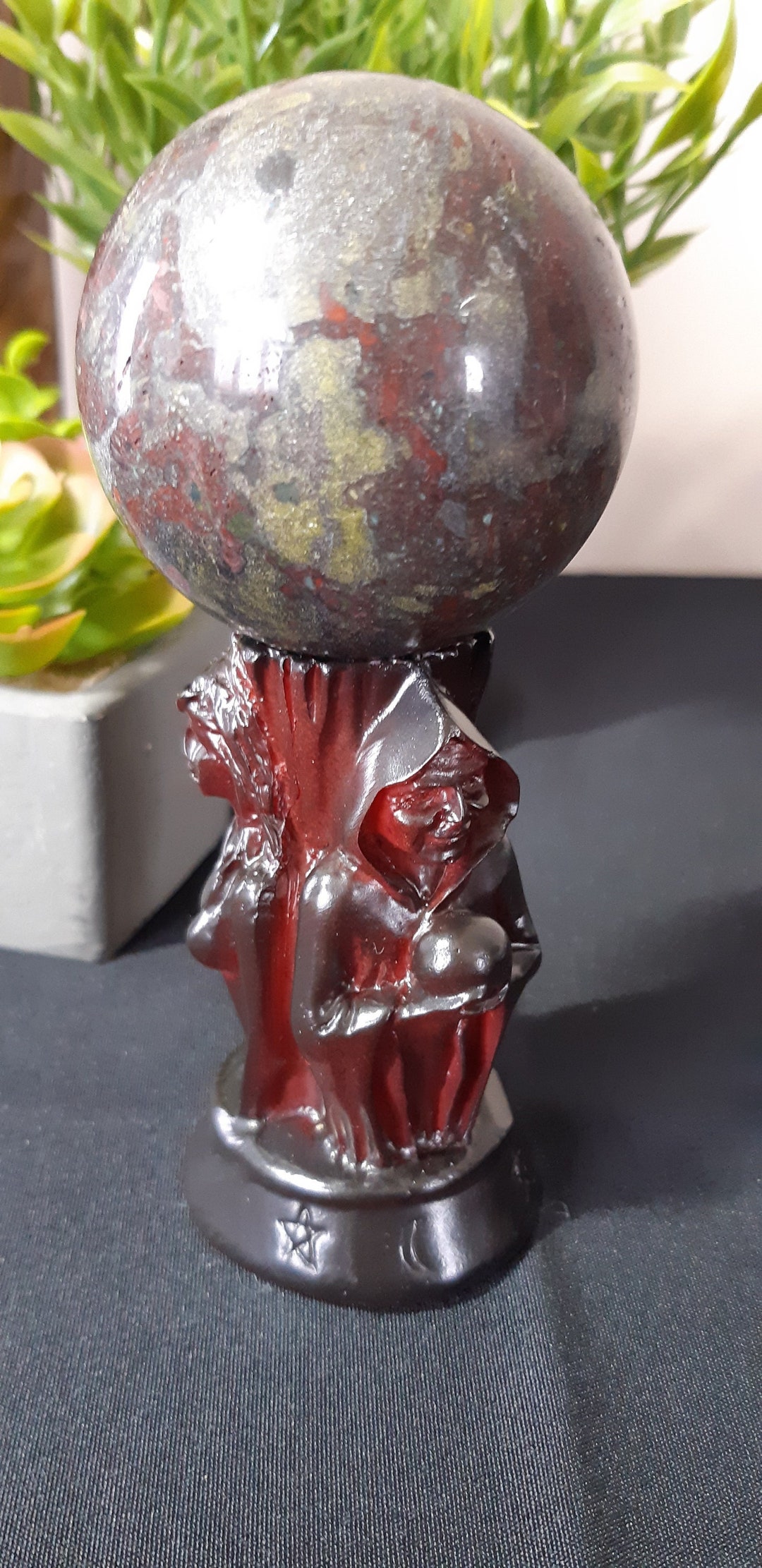 A Lovely Dragon Blood Crystal Sphere-crystal Ball-aids to Invite Love ...