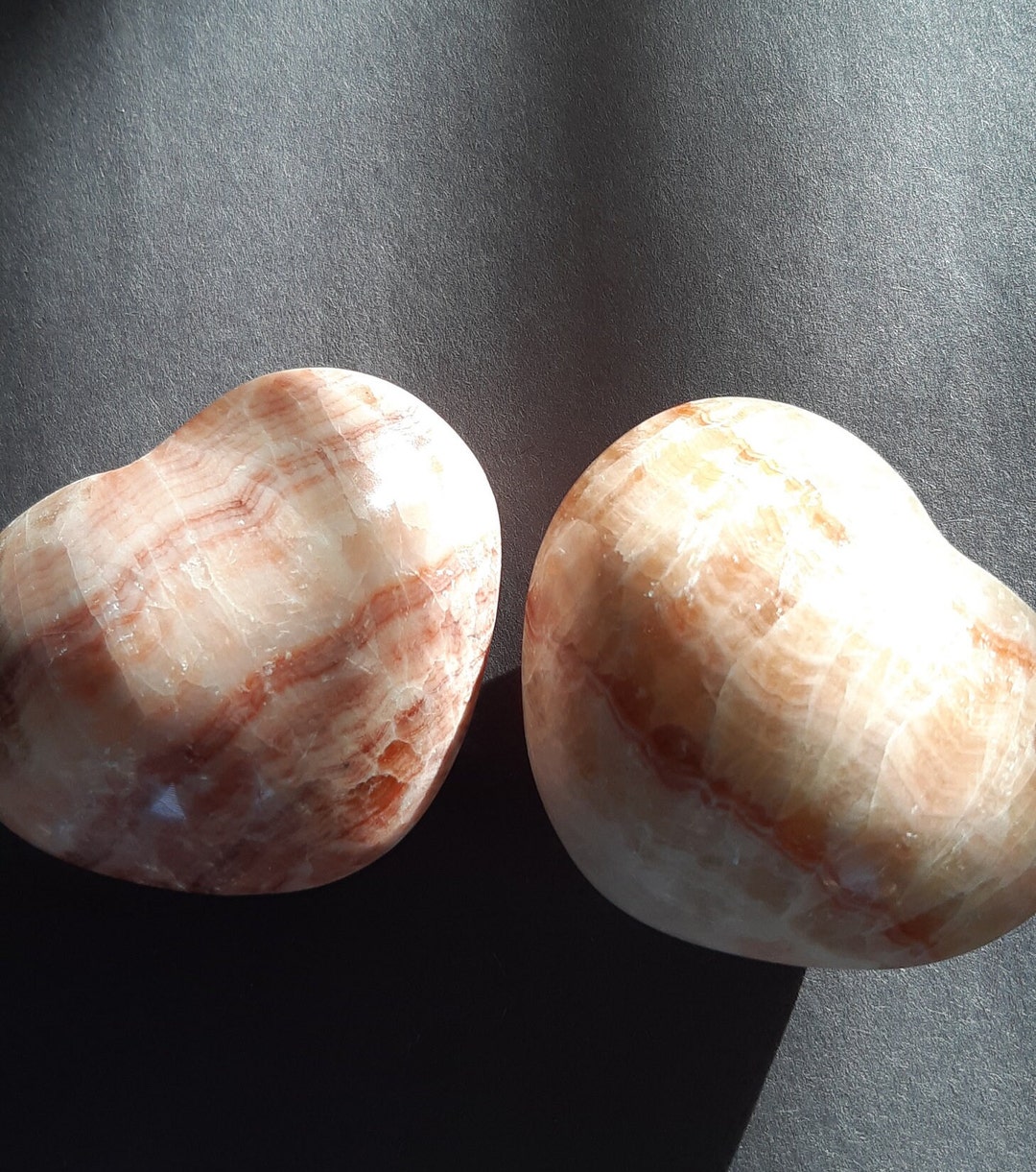A Beautiful Set of 2 Dali Rainbow Jasper Crystal Hearts A Stone of ...