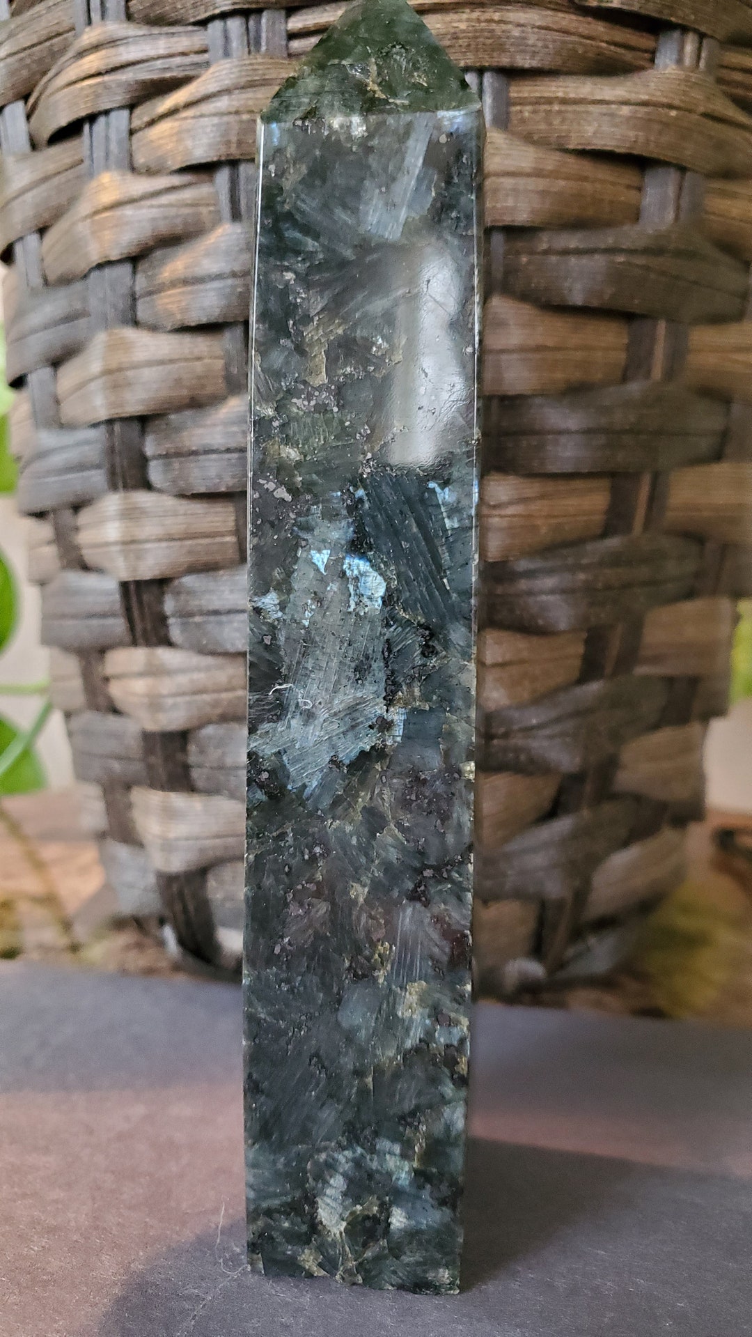 A Beautiful Large Flash of Blue Labradorite Crystal Tower - Crystal ...