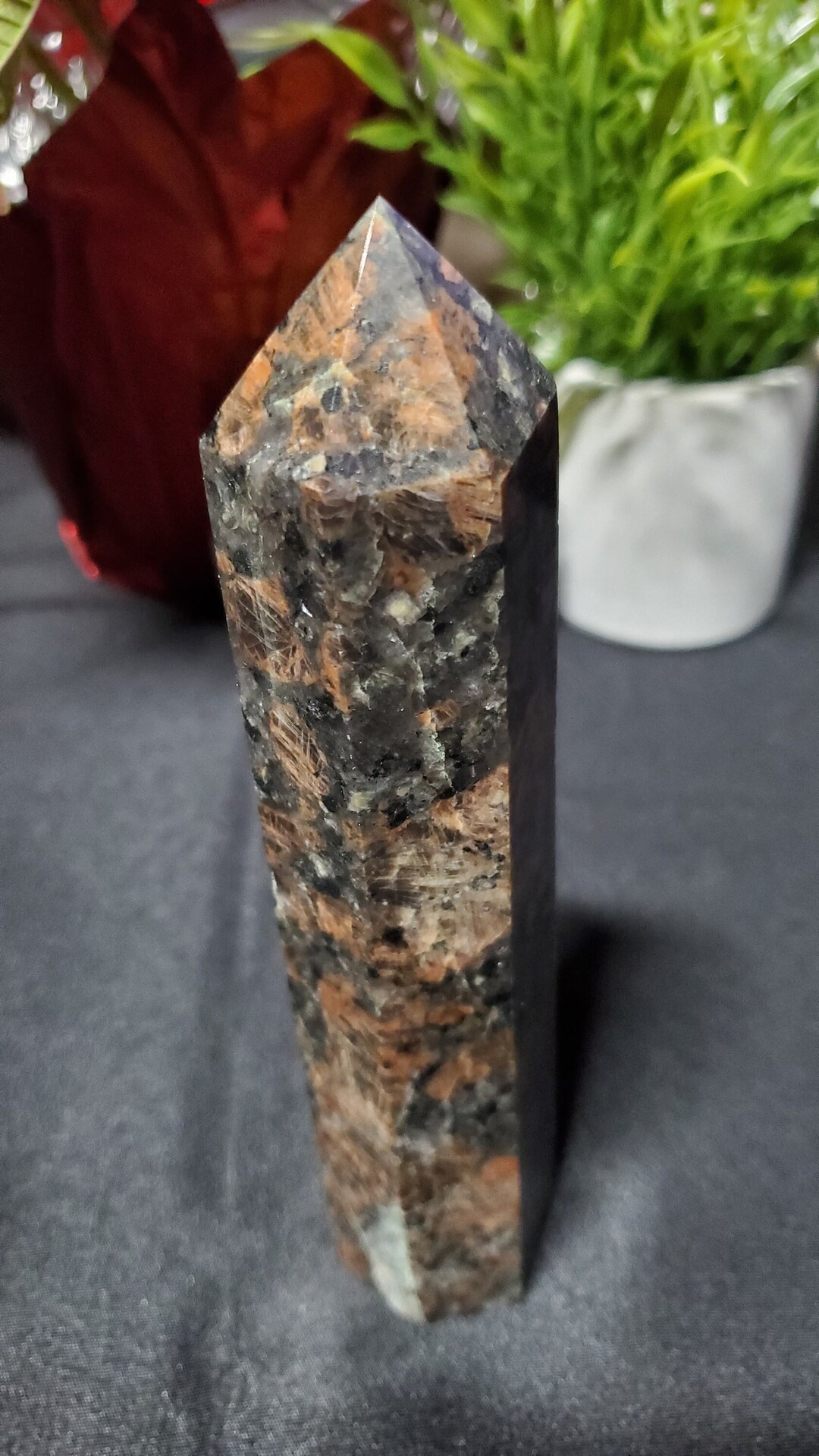 A Elegant Larvikite Crystal Tower It Cancels Out Dark Magic - Etsy