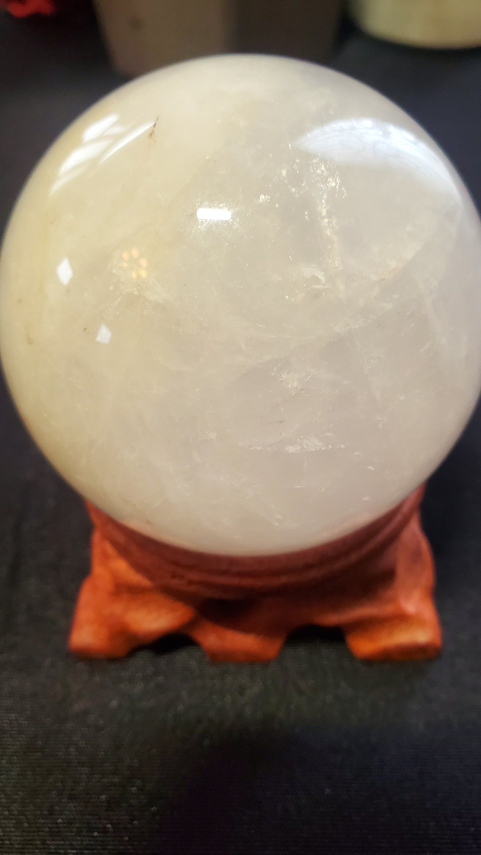 A Beautiful Large Milky Quartz Sphere - Enhance Intelligence and Mental ...