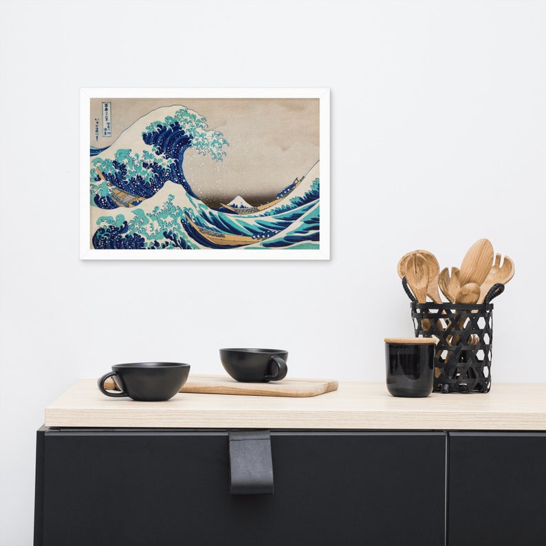 The Great Wave off Kanagawa (1831) - Hokusai | Hokusai Framed Print ...
