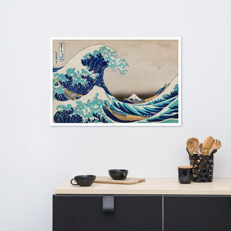 The Great Wave off Kanagawa (1831) - Hokusai | Hokusai Framed Print ...