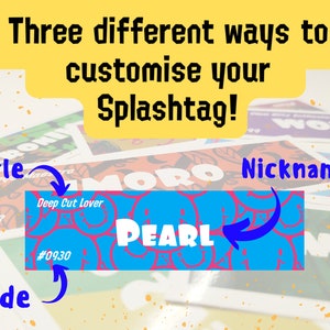 Design Your Own SPLASHTAG STICKER Custom Splatoon 3 - Etsy