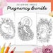 Pregnancy Coloring Pages Bundle | Birth Womb Art | Doula & Midwife ...