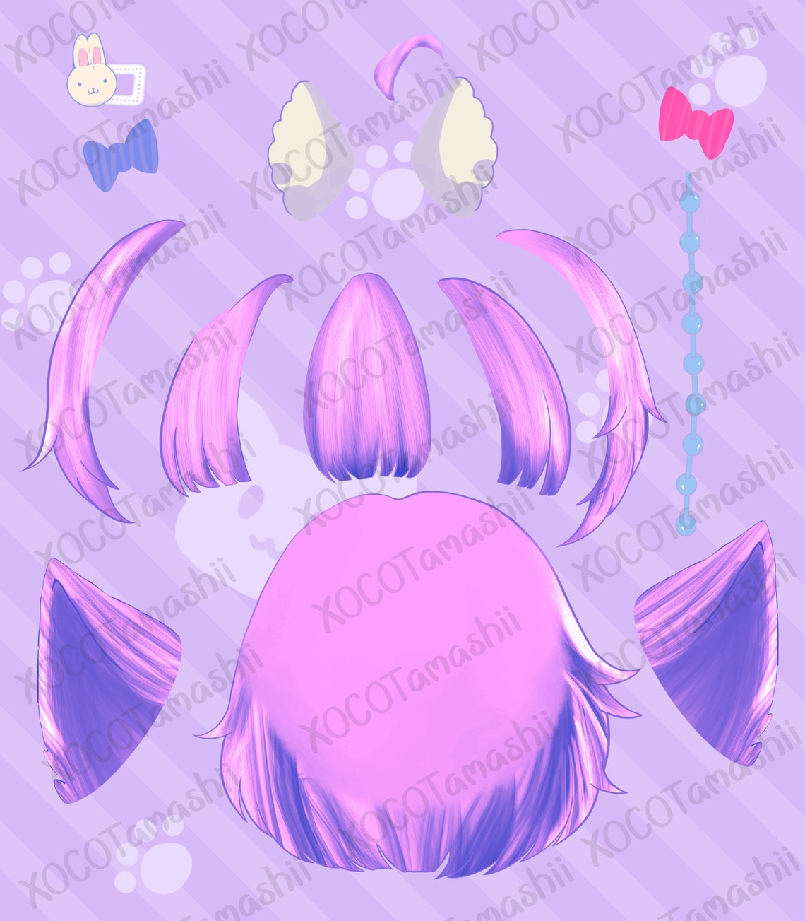 Pink Pop Chibi Vtuber Hair - Etsy