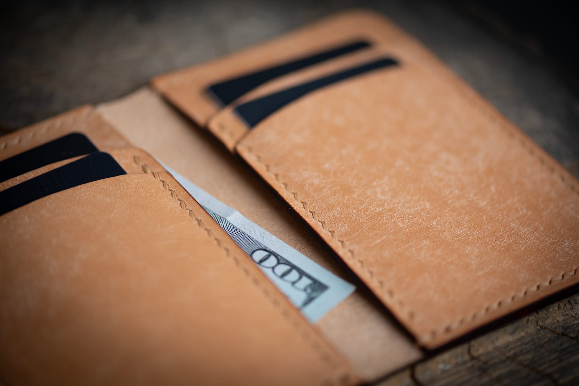 Leather Bifold Vertical Credit Card Holder Vertical Leather - Etsy