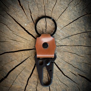 Tactical Keychain Shell Cordovan Leather, Sling Hook, Gift for Him ...
