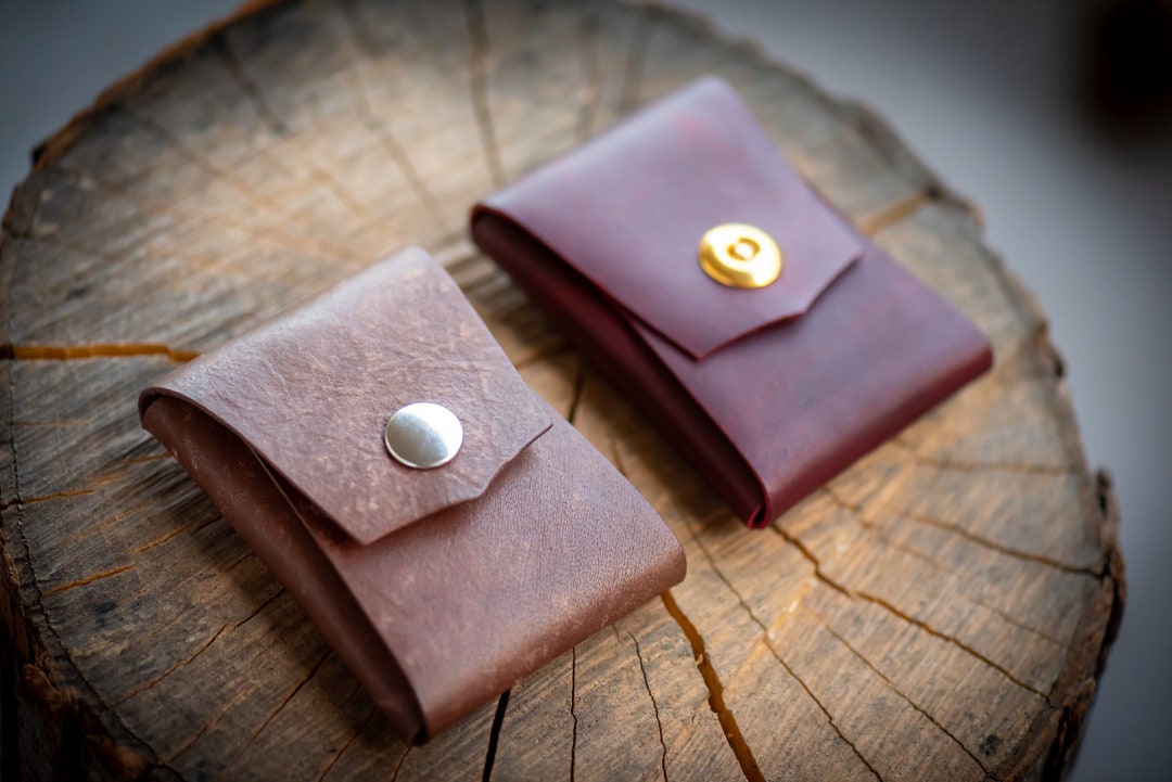 Personalized Leather Credit Card Coin Purse, Coin Pouch, Coin Wallet ...