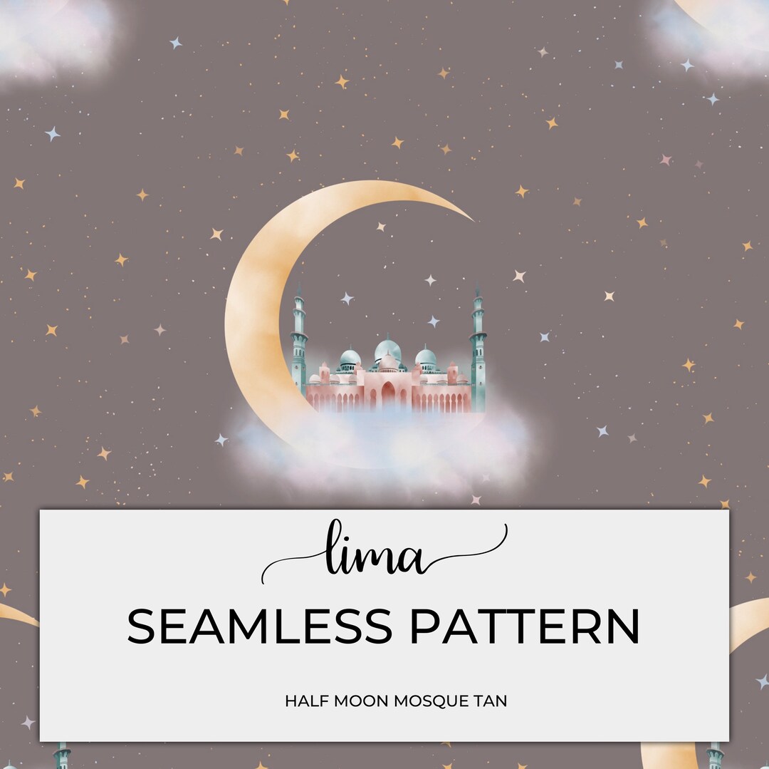 SEAMLESS PATTERN Half Moon Mosque Tan - Etsy