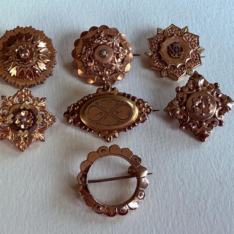 Pinchbeck Brooch - Etsy