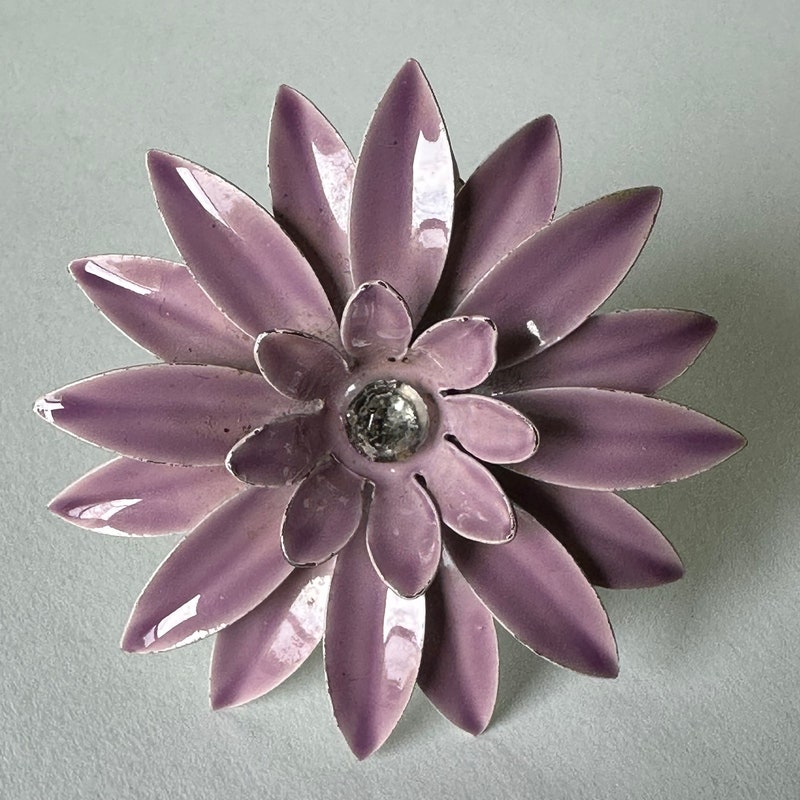Enamel Flower Brooch - Etsy