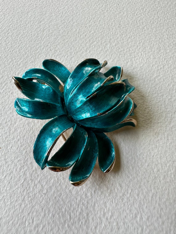 vintage blue teal silver - Gem