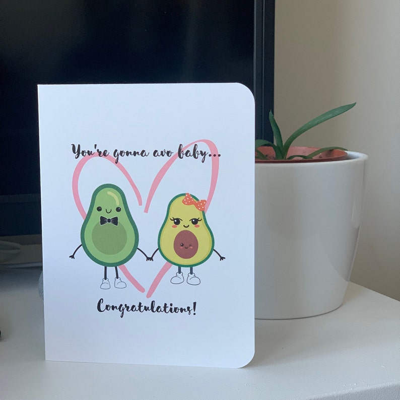Baby Shower Card | You're Gonna Avo Baby! Congratulations! | Greeting ...